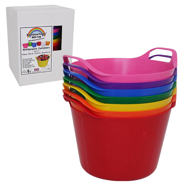 Mini Trugs - rainbow - Early Years Direct