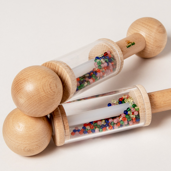 Mini Rainbow Rattle Rollers - Early Years Direct