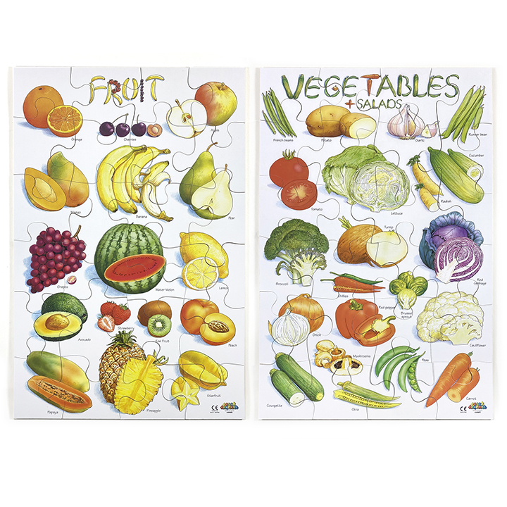 Fruit and Veg Floor Puzzles - Early Years Direct