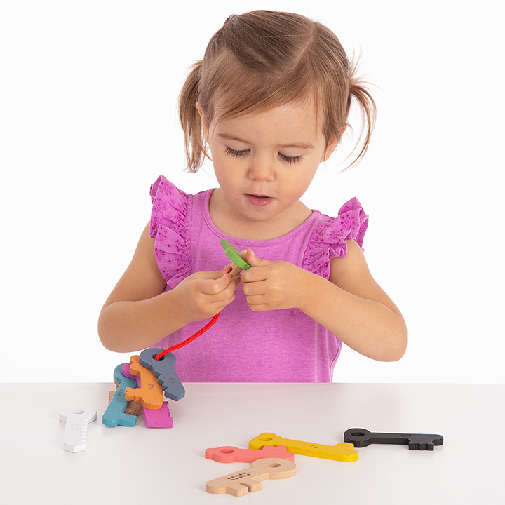 Rainbow Wooden Keys - Early Years Direct